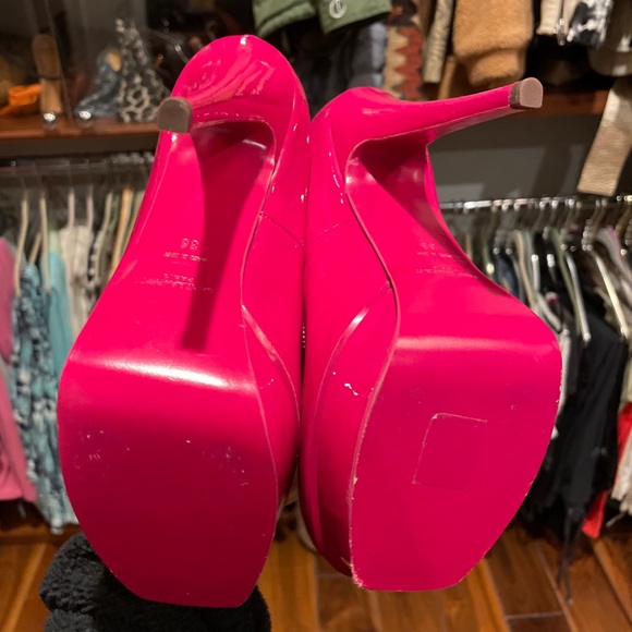 Yves Saint Laurent | Shoes | Ysl Hot Pink Platform Heels | Poshmark